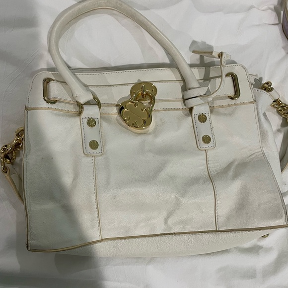 Emma Fox | Bags | Emma Fox Cream Shoulder Bag With Gold Details | Poshmark